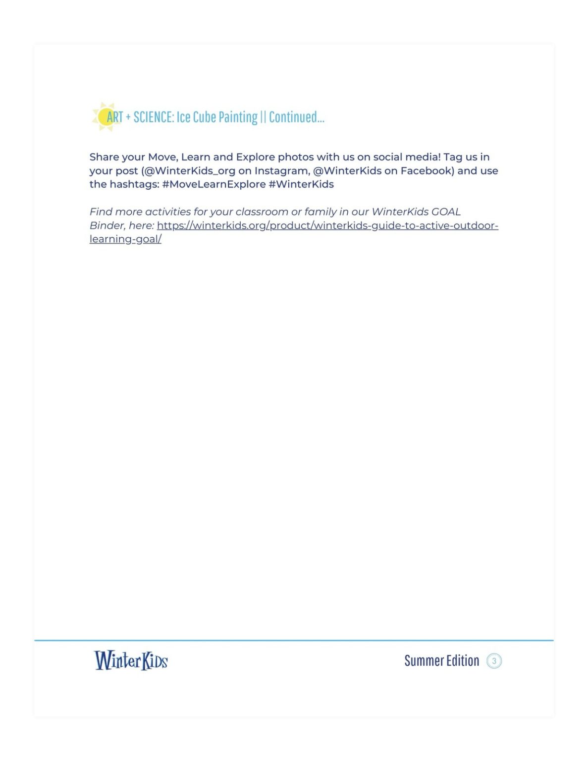 Move, Learn & Explore with WinterKids: The Water Cycle + Ice Cube ...