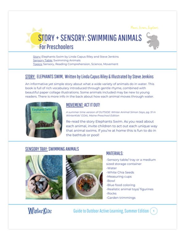 Stories & Sensory Tables: Swimming Animals - WinterKids